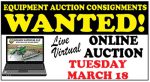 VIRTUAL ONLINE EQUIPMENT CONSIGNMENTS WANTED! - Wilson National