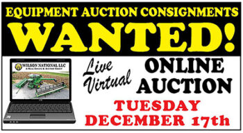 VIRTUAL ONLINE EQUIPMENT CONSIGNMENTS WANTED! - Wilson National