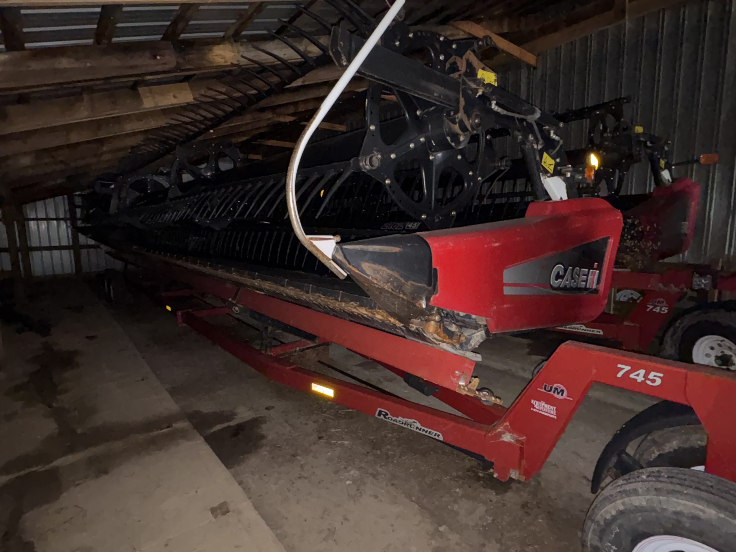 45' Case 2162 Draper head